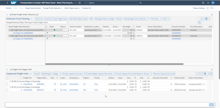 SAP TM: Transportation Cockpit in Basic TM - RONCON IT-Consulting GmbH